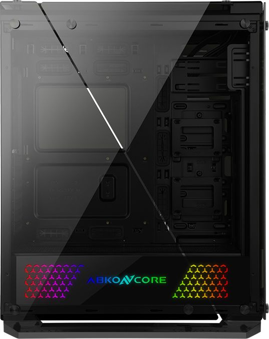 Obudowa Abkoncore Tengri 650. Czarna, RGB, Midi | Blackwhite.tv